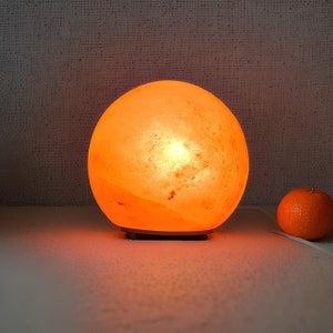 Handcrafted Himalayan Salt Sphere Lamp: Natural Glow for Soothing Home ...