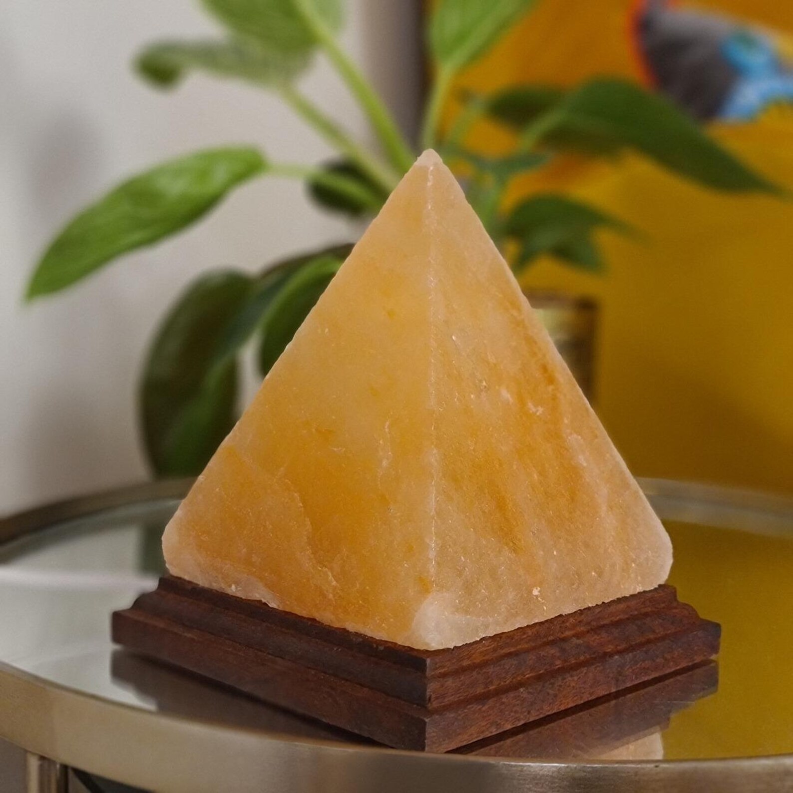 Himalayan Salt Lamp Pyramid Shape Natural Glow for Tranquil - Etsy