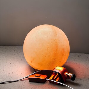 Handcrafted Himalayan Salt Sphere Lamp: Natural Glow for Soothing Home ...