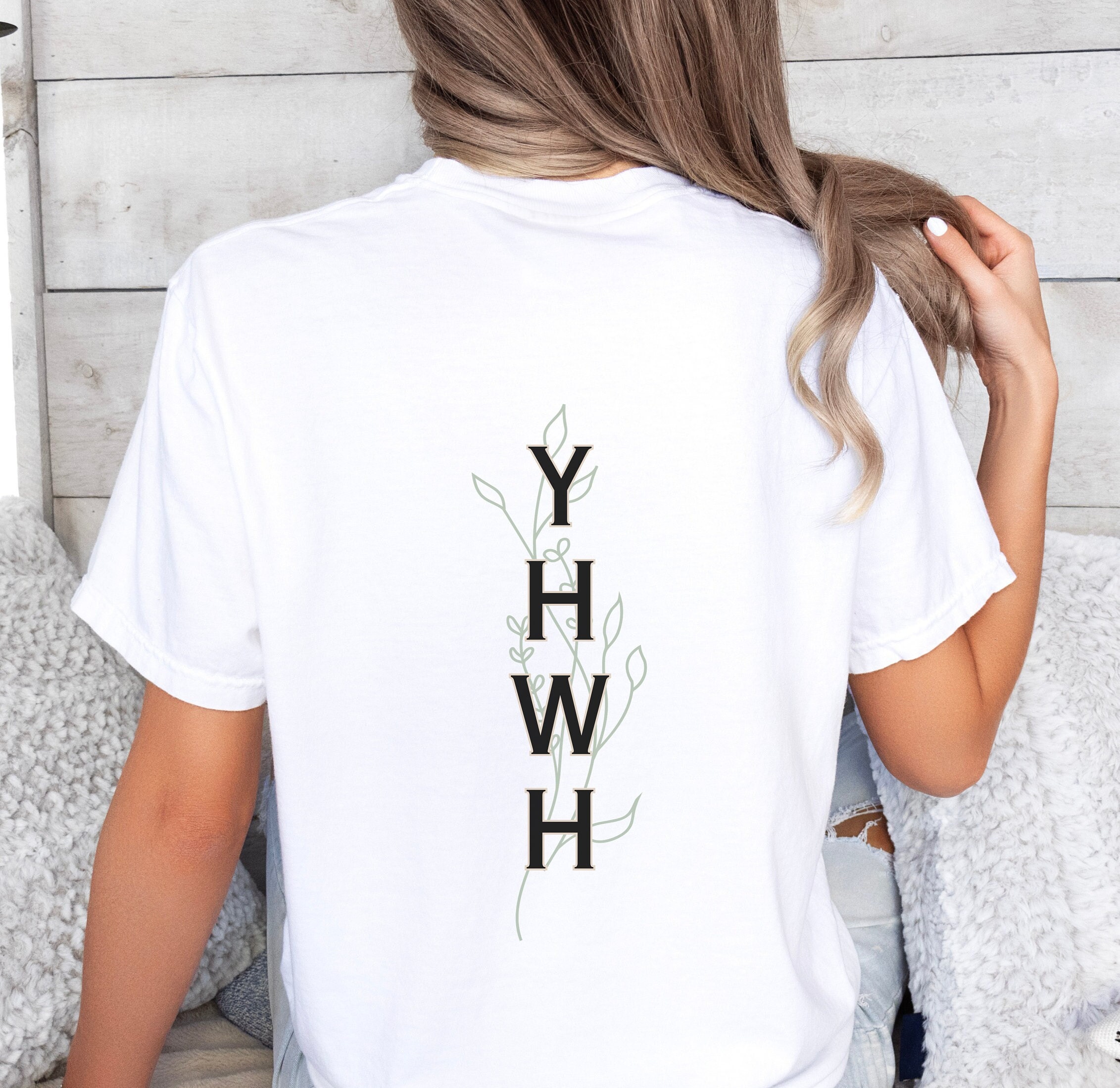 YHWH Shirt Yahweh Shirt Hebrew T-shirt Messiah Back Design Minimalist ...