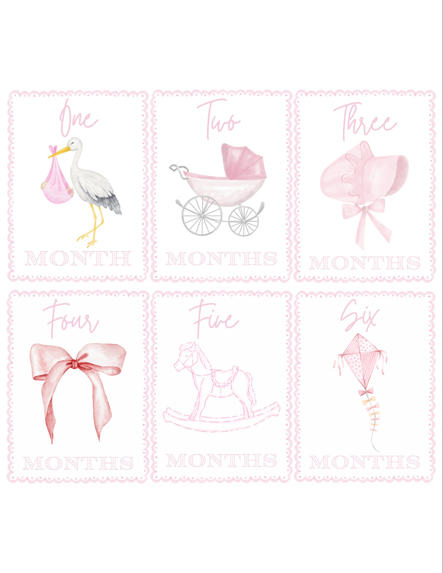 Girl Milestone Cards- Hospital Card - Etsy