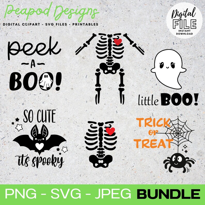 Bundle Baby Halloween SVG PNG JPG Printable Digital - Etsy