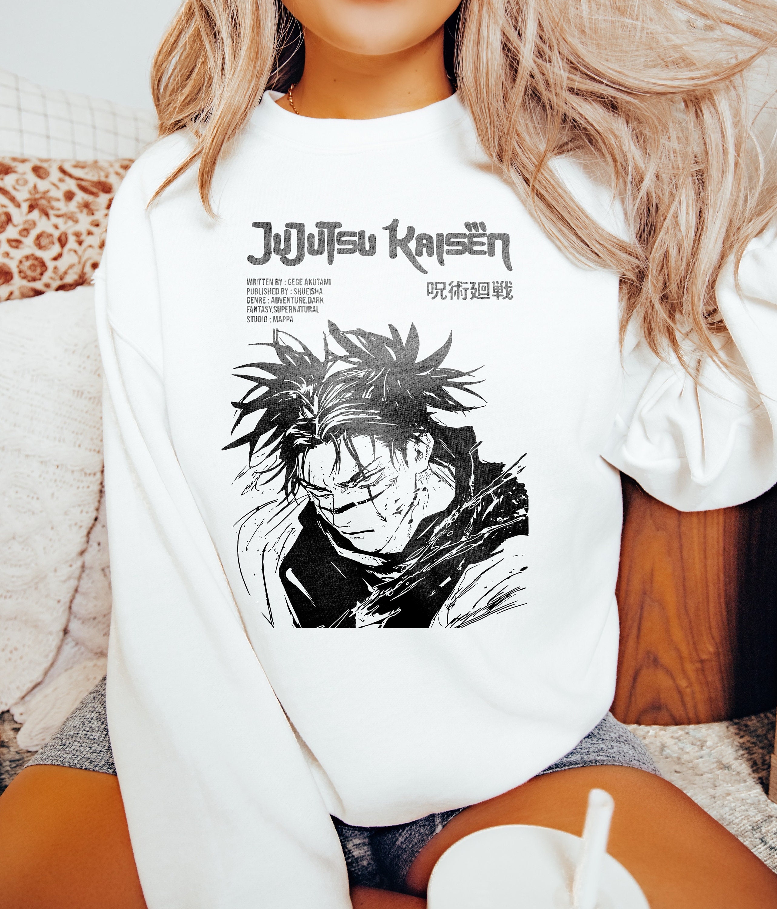 Choso - Jujutsu Kaisen Anime Sweathsirt, JJK Graphic Art Shirt, Anime ...