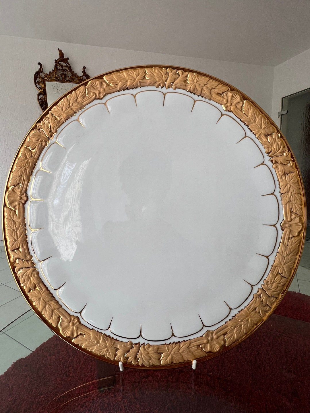 MEISSEN Swords Large PRUNK PLATE Cake Plate 34 Cm Round - Etsy