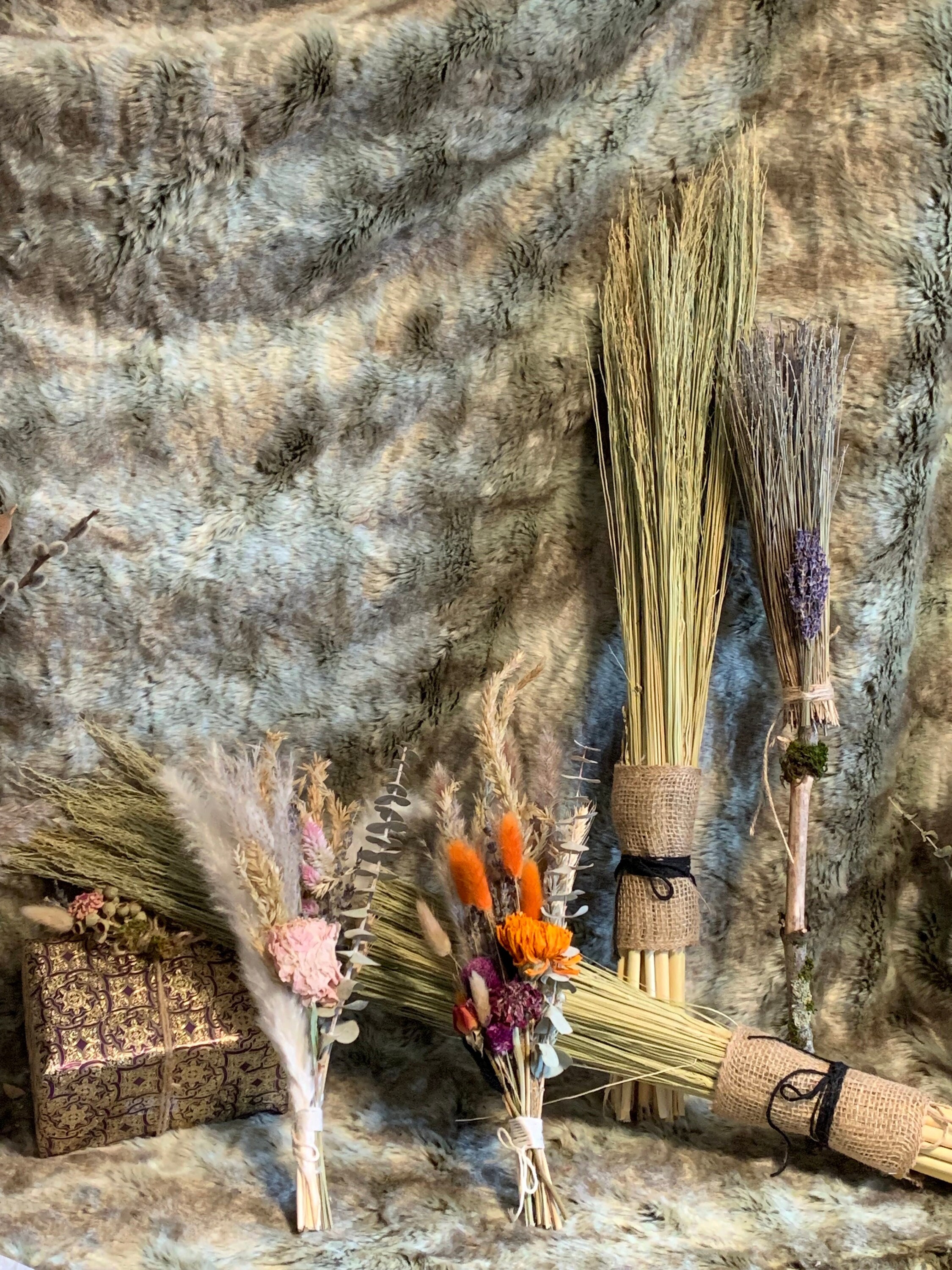 Make Your Own Broom Kit - Natural Dried Flower Arrangement - Holiday ...