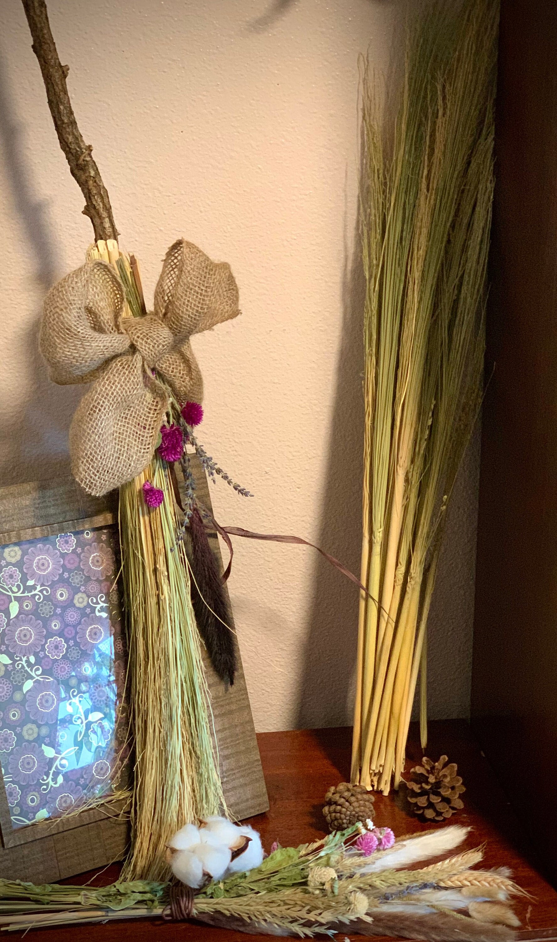 Make Your Own Broom Kit - Natural Dried Flower Arrangement - Holiday ...