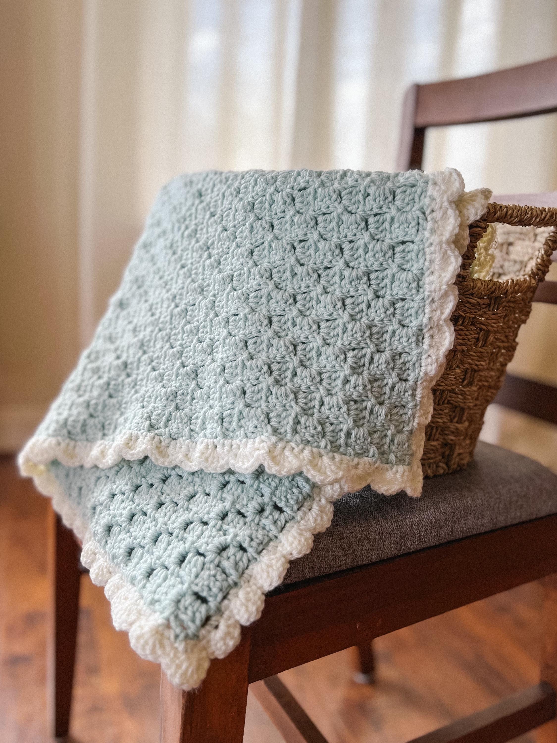 Handmade Crochet Pastel ROBINS EGG BLUE Baby Blanket | Newborn | Baby ...