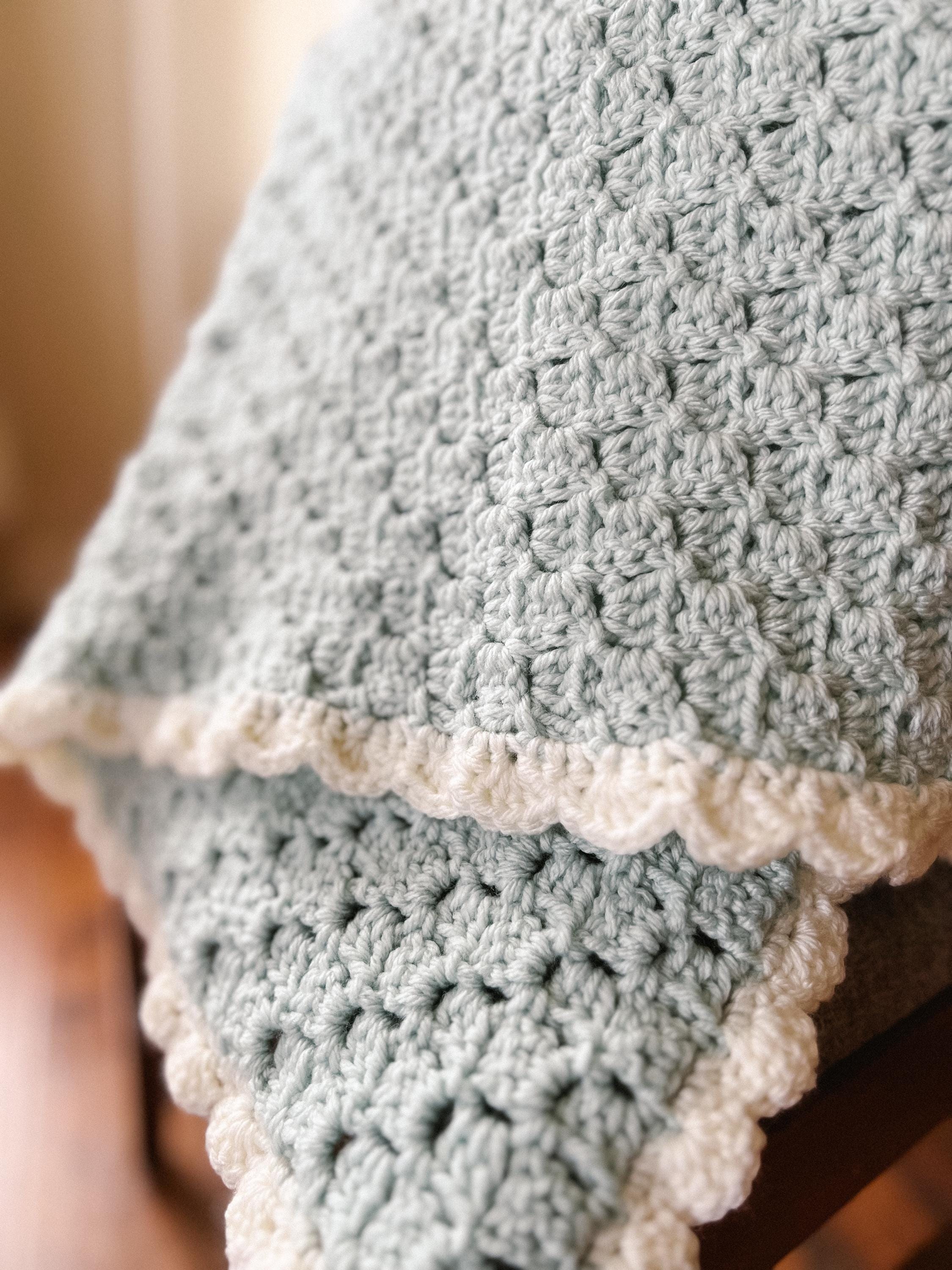 Handmade Crochet Pastel ROBINS EGG BLUE Baby Blanket | Newborn | Baby ...