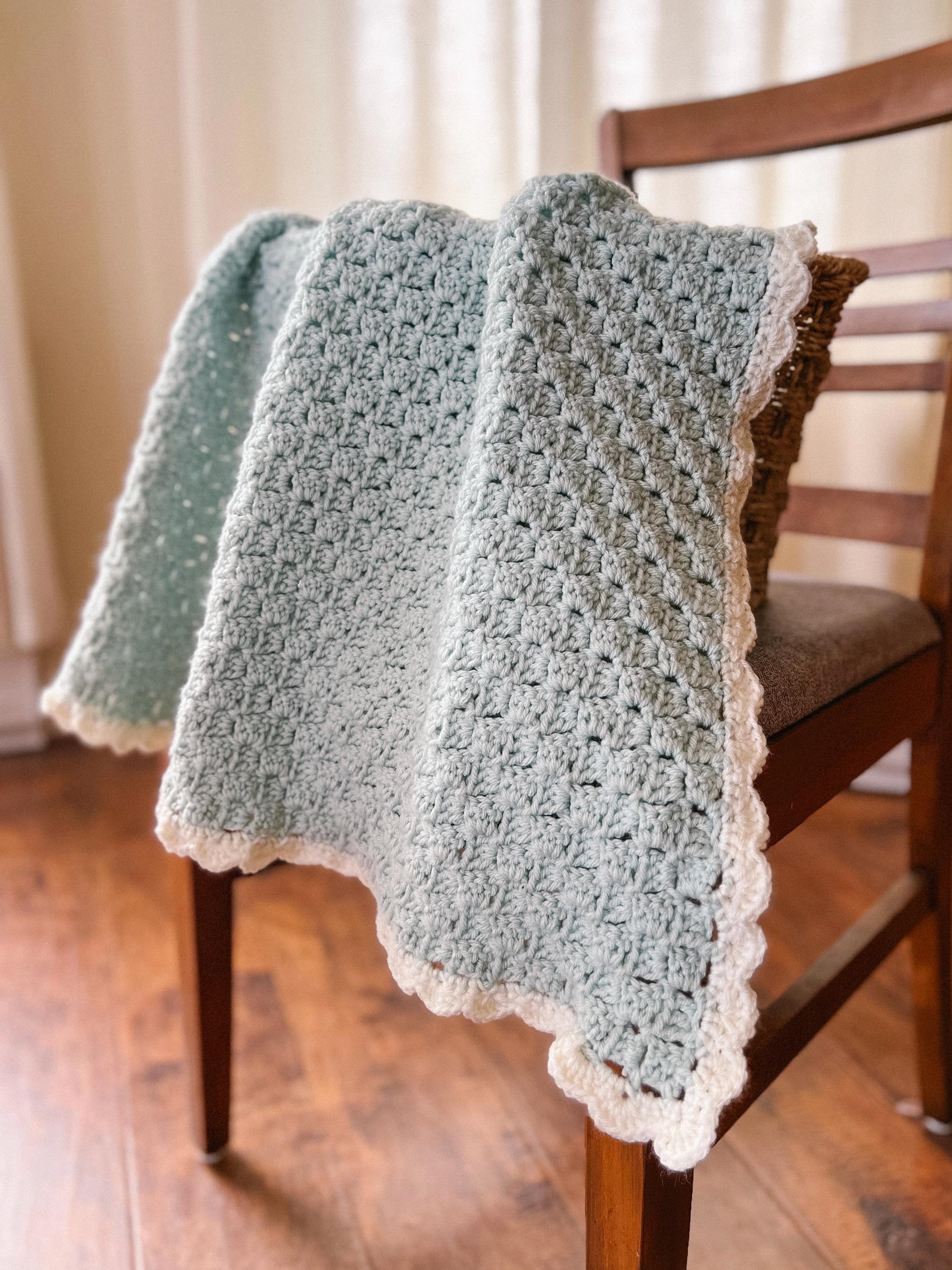 Handmade Crochet Pastel ROBINS EGG BLUE Baby Blanket | Newborn | Baby ...