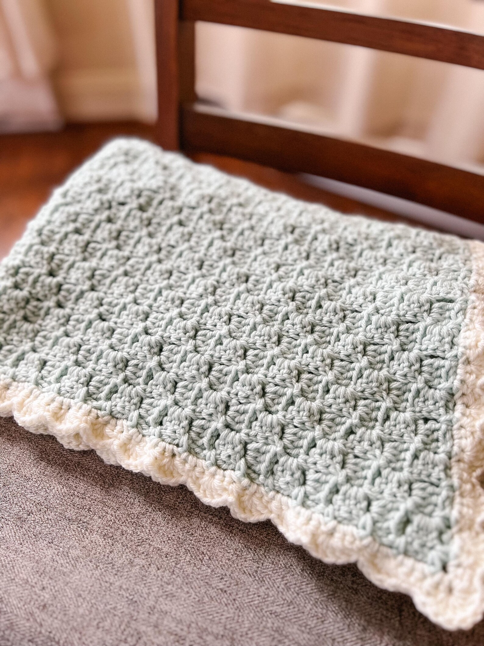 Handmade Crochet Pastel ROBINS EGG BLUE Baby Blanket | Newborn | Baby ...