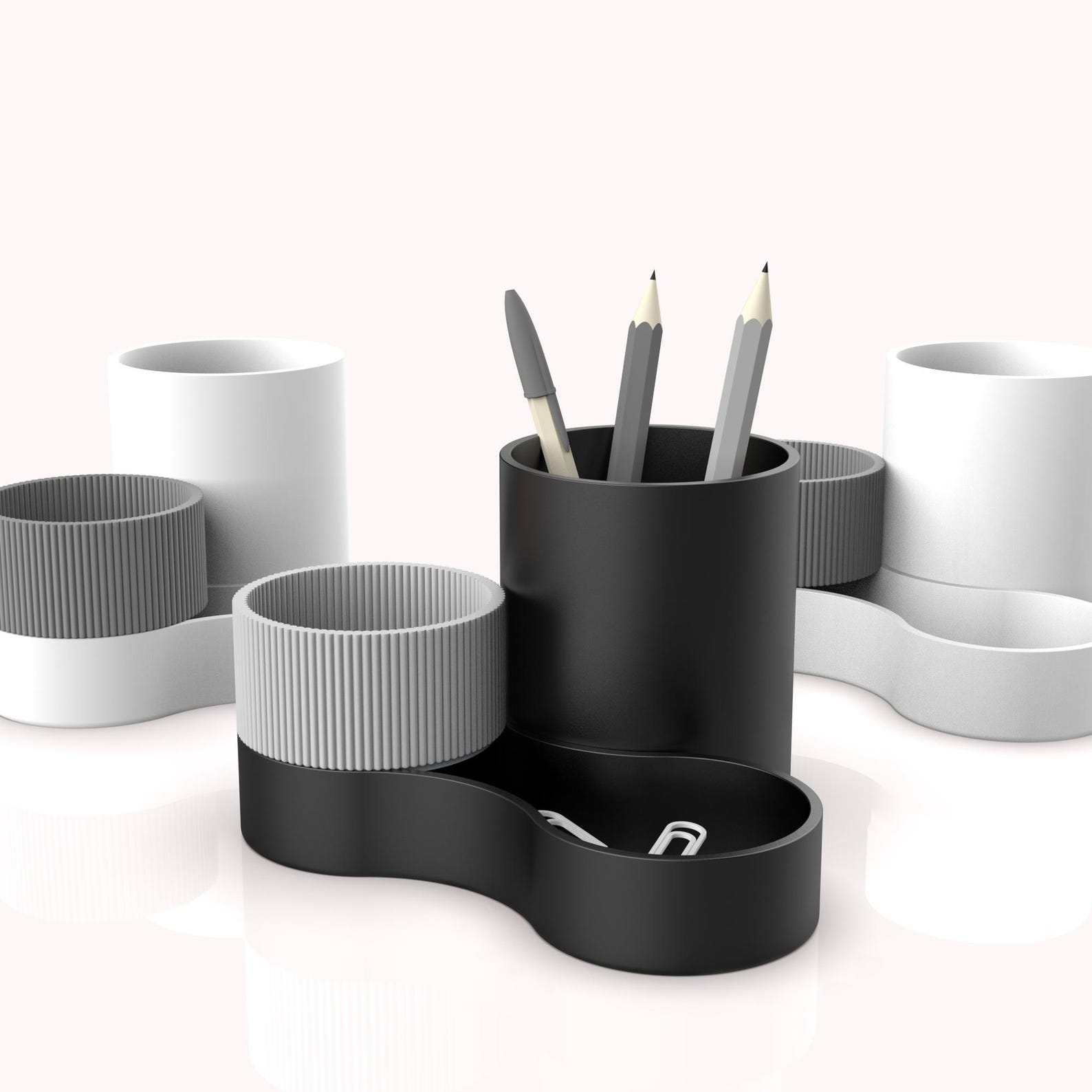 3D Organizer; Pen, Brush & Small Office Supplies, Desktop Pen Holder ...
