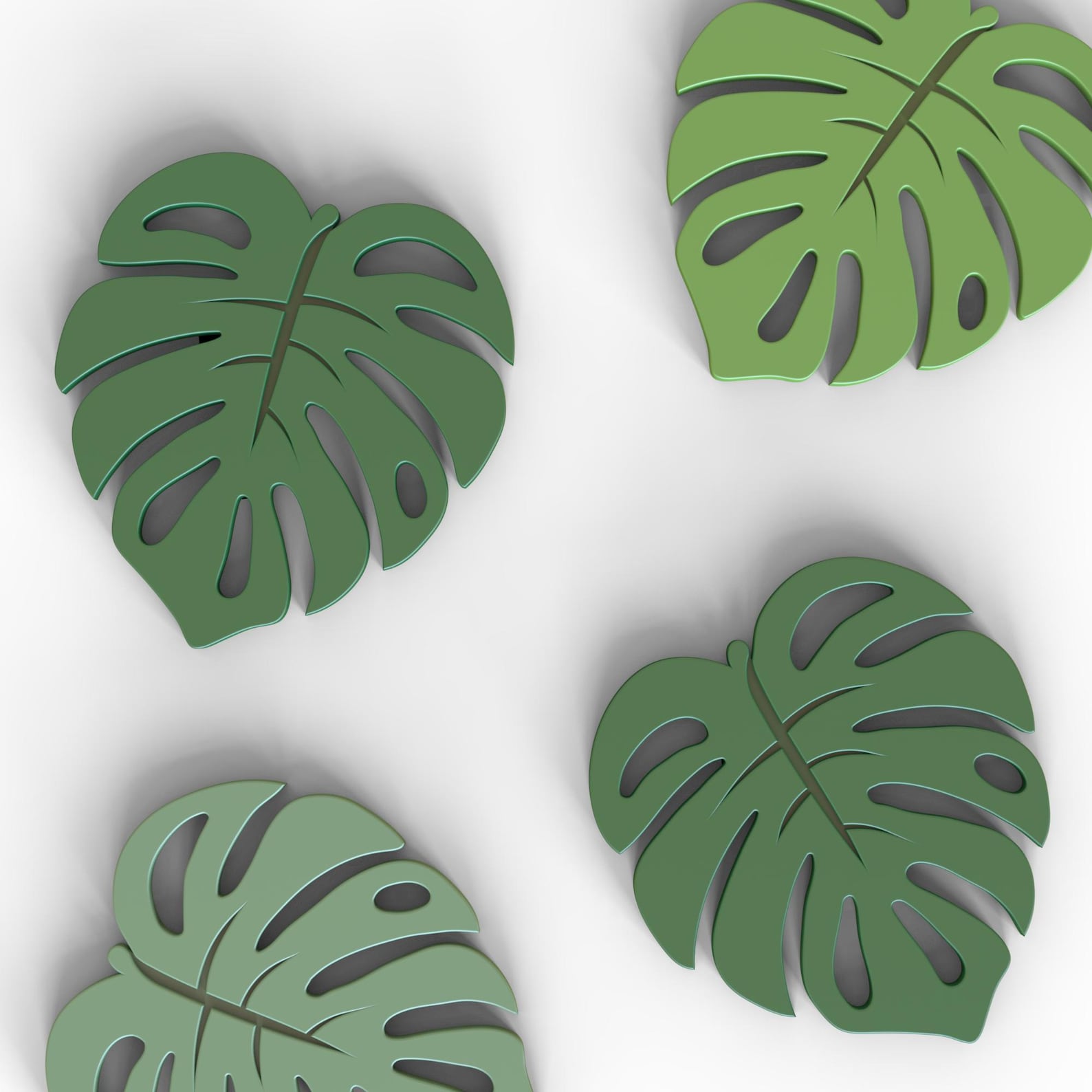 Monstera Leaf Coaster, Tropical Home Decor STL File, Eco-friendly Drink ...