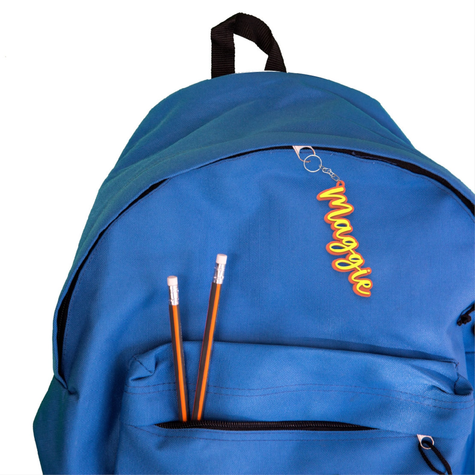 Personalized Border Keychain, Special Handwritten Design, School kids ...