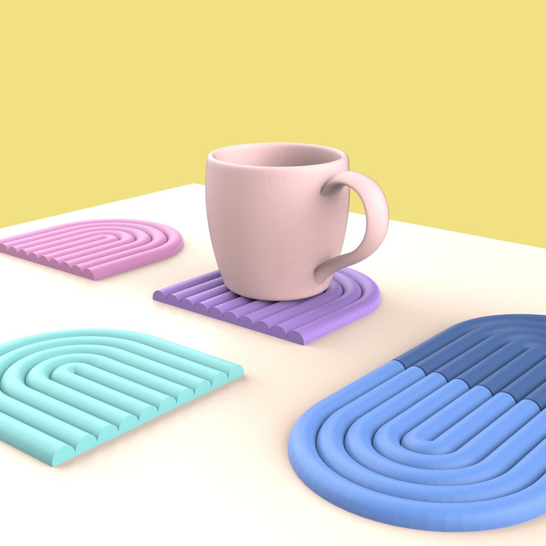 Minimalistic Semicircle Coaster Modern Nordic Style Modern Crafty Special T For Coffee