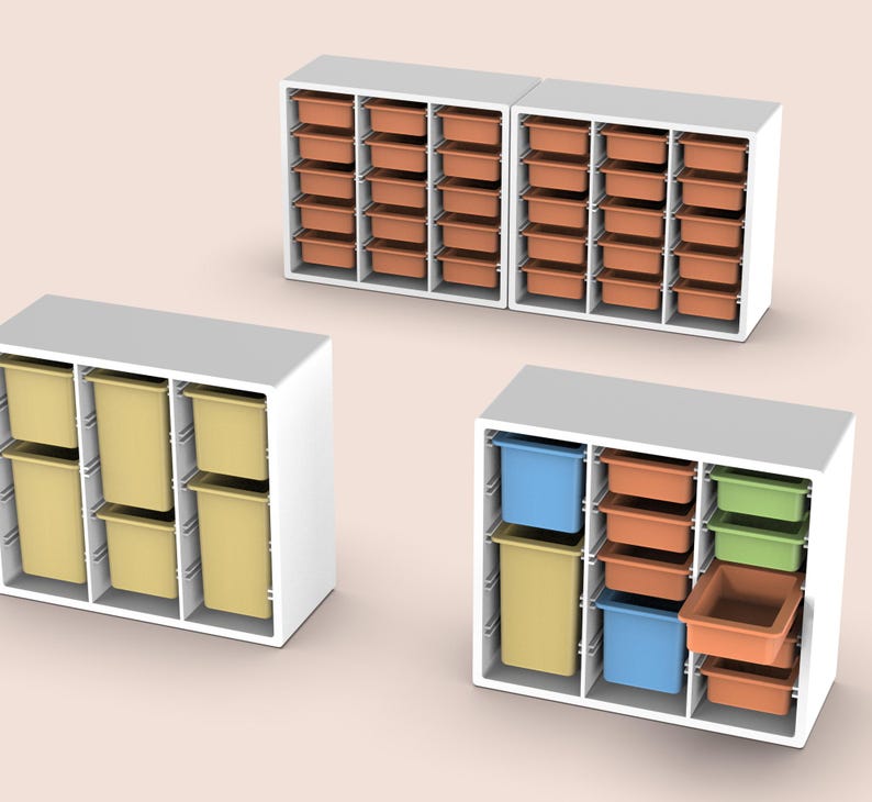 3D Desktop Organizer, !KEA Style Modular Storage, Drawer Organizer Box ...