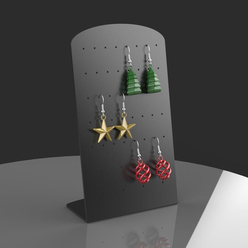 Christmas Earrings Set | Holiday Jewelry Bundle | 3 Pairs Dangle ...