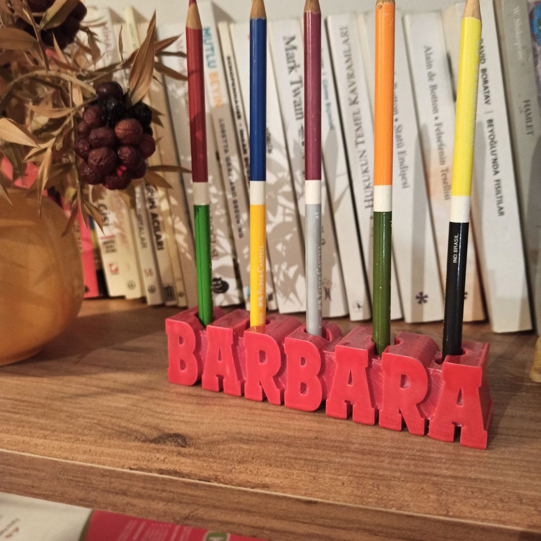 Personalized Name Pen Holder, Desk Pen Holder, Personalized Special ...