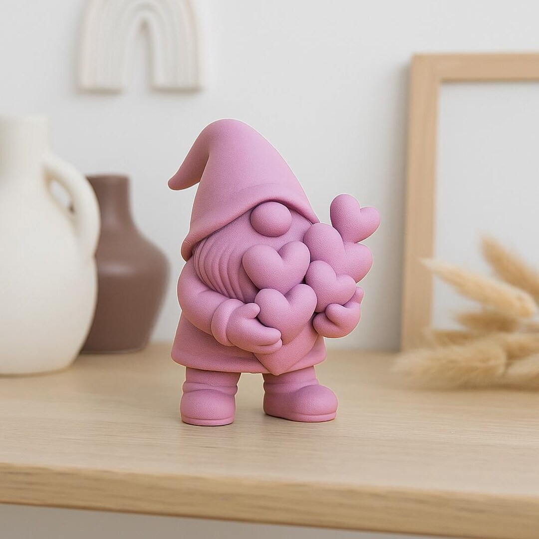 Heart Gnome Figure | Valentine’s Day Decoration | Love Themed Holiday ...