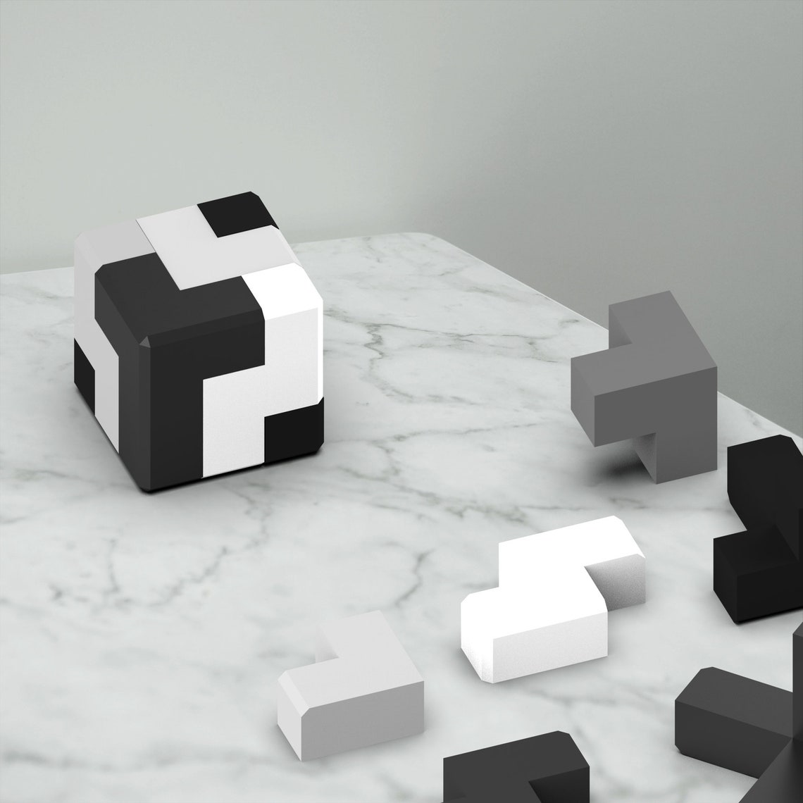 Geometric 3D Puzzle, 3D Puzzle Cube Game, 6 Pcs. Puzzle, for Game ...