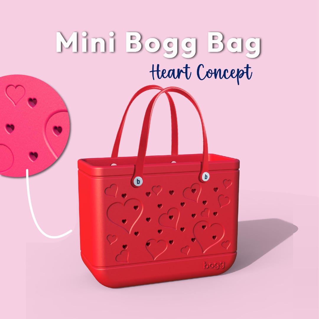3D Heart Bogg Bag, Bogg Bag Keychain, Love Mini Bogg Bag, Beach Bag ...
