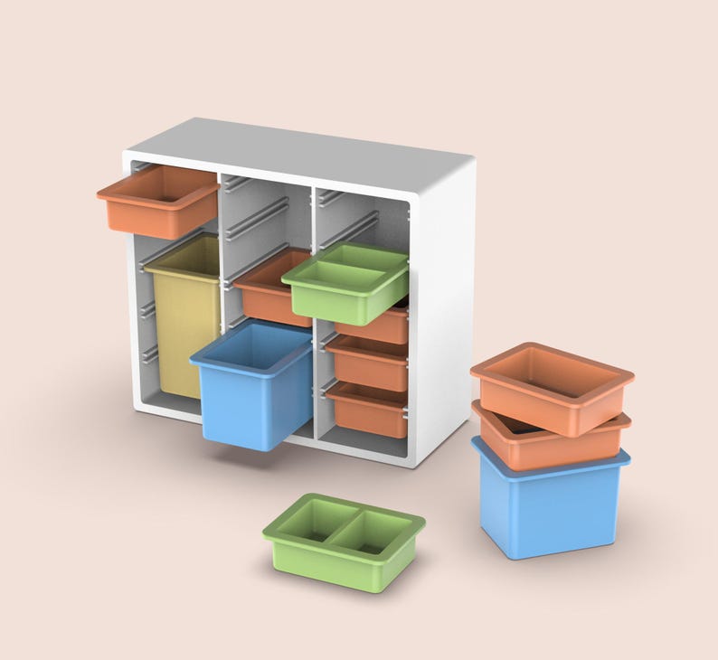 3D Desktop Organizer, !KEA Style Modular Storage, Drawer Organizer Box ...