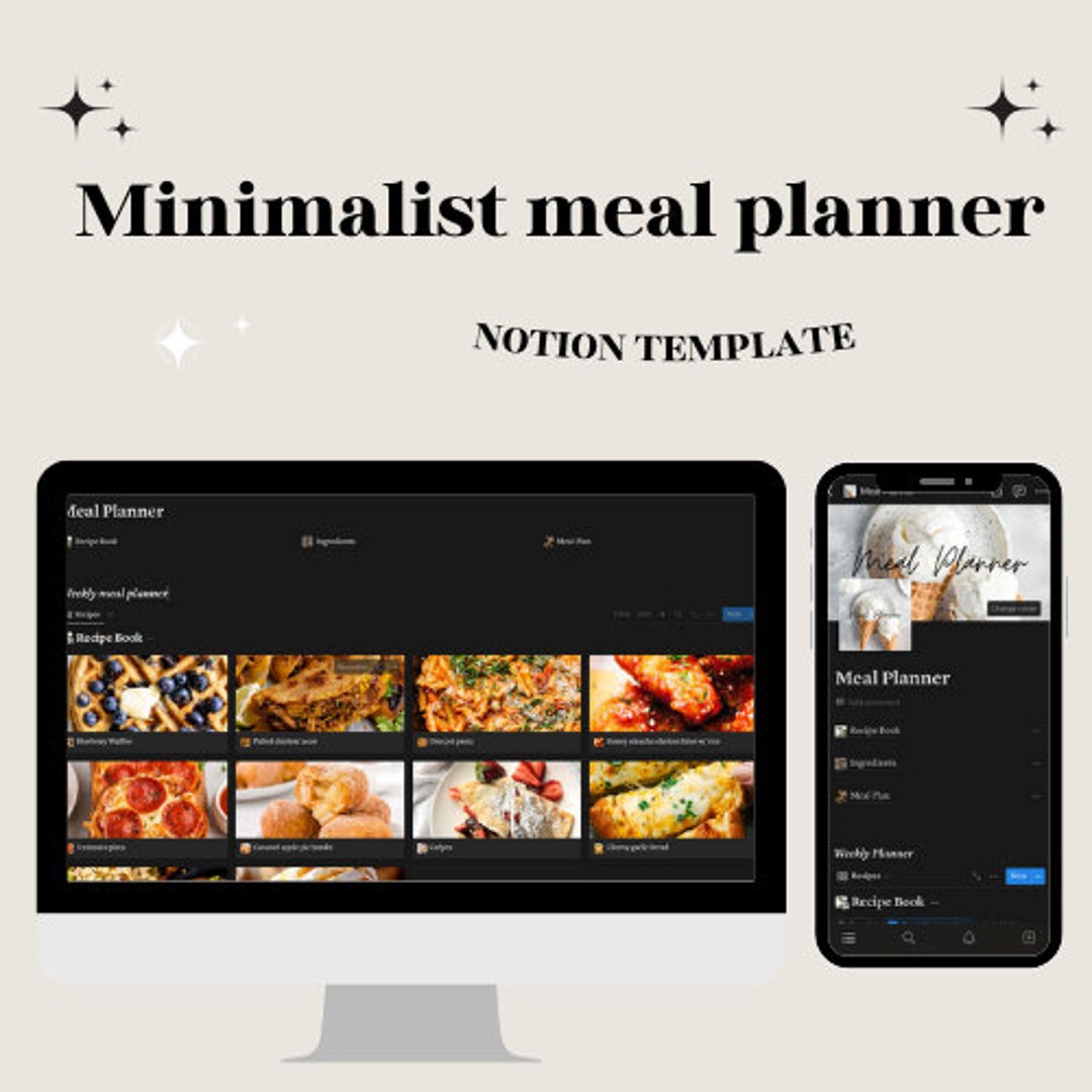 Notion Meal Planner Template - Etsy