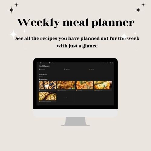 Notion Meal Planner Template - Etsy