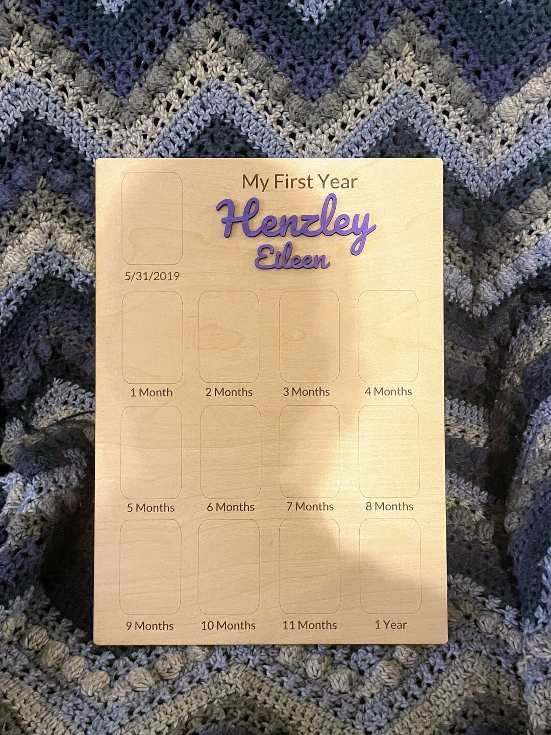 Baby’s First Year Photo Board | Baby Picture Collage | First Birthday ...