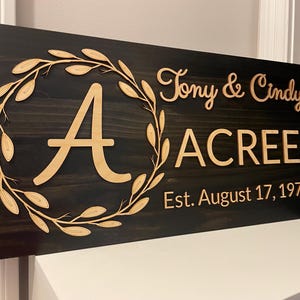 Personalized Wedding Sign | Anniversary Sign | Personalized Wooden Gift ...
