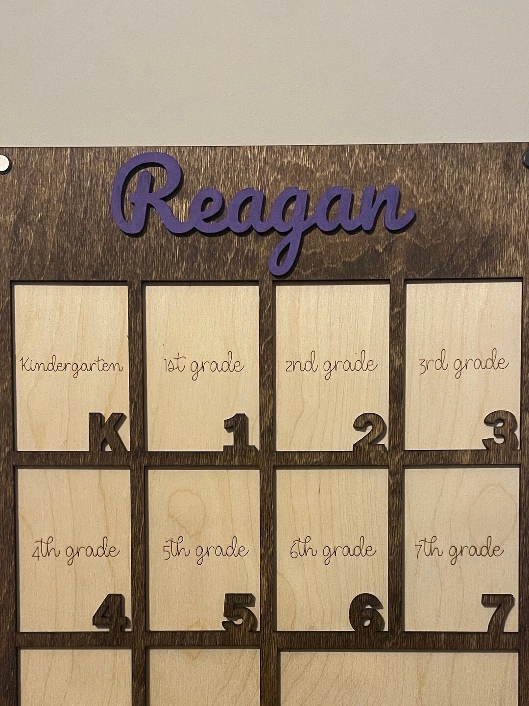 Personalized School Years Photo Frame Kindergarten Through Graduation ...