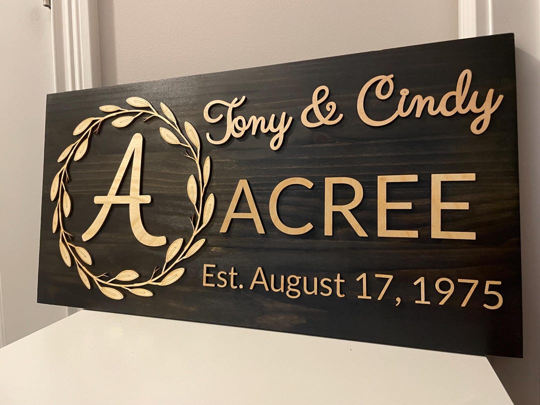 Personalized Wedding Sign | Anniversary Sign | Personalized Wooden Gift ...