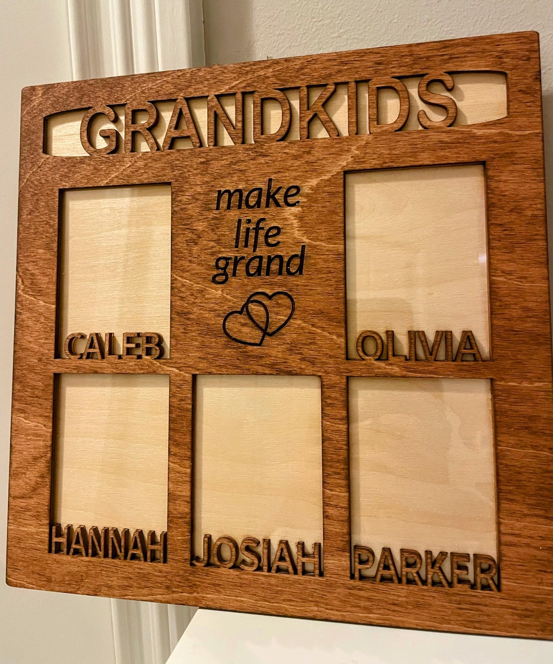 Personalized Grandkid Picture Frame | School Photo Display | Family ...