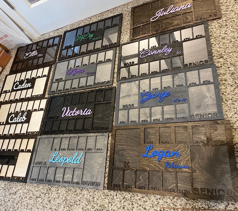 Personalized School Years Photo Frame: Pre K - Senior Pictures - Etsy