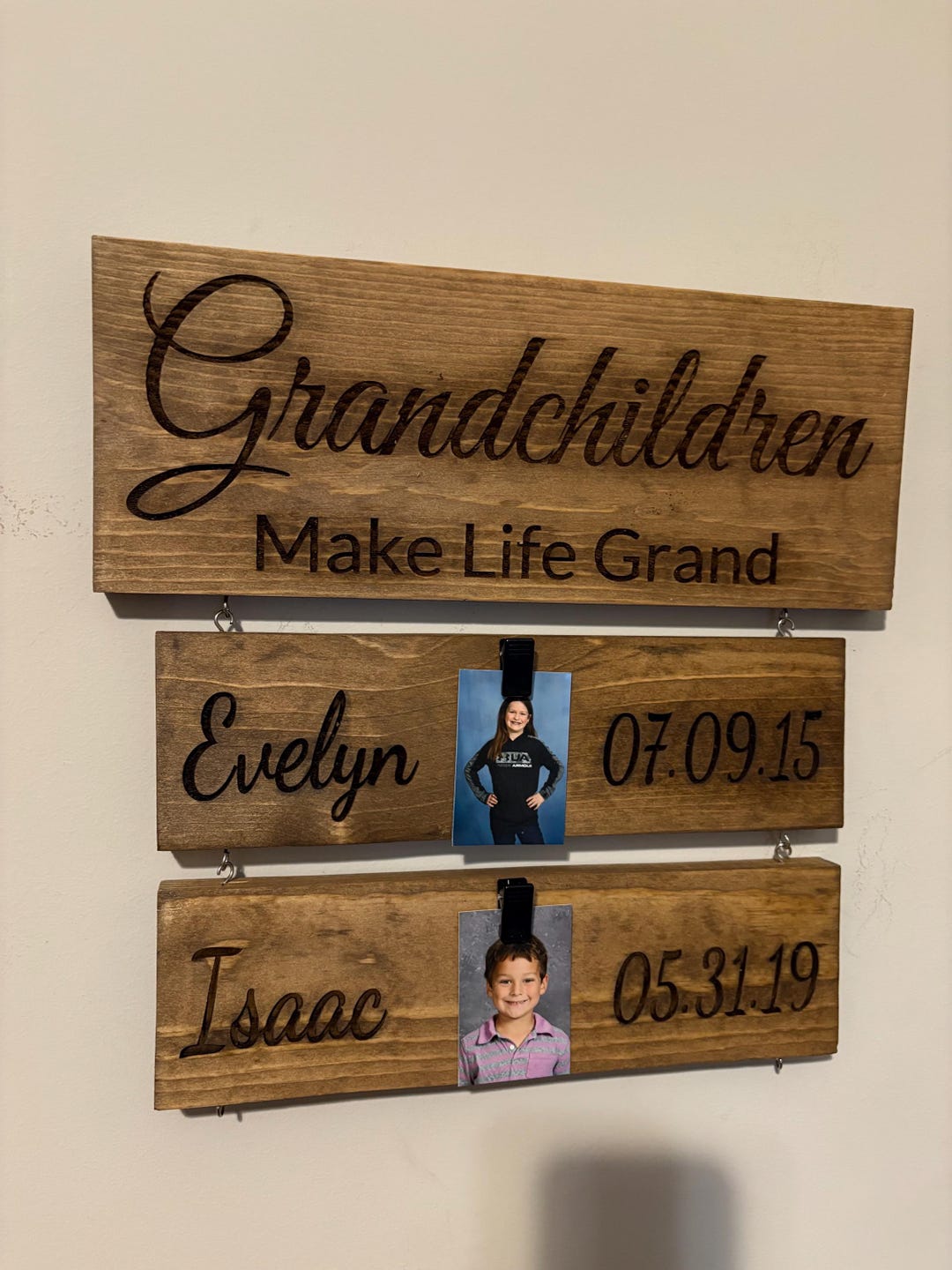 Personalized Grandparent Wall Sign - Grandkids Names and Birthdates ...