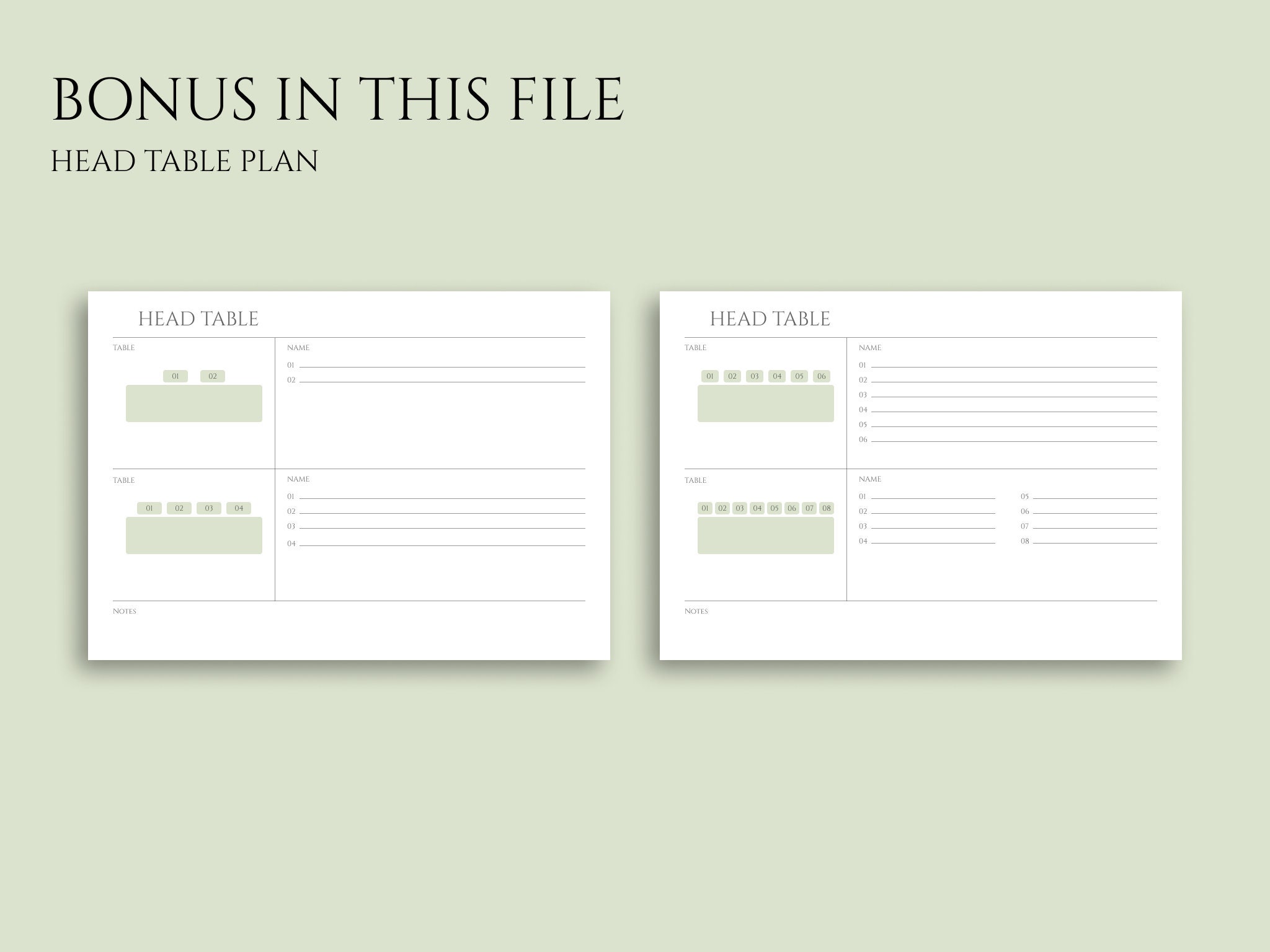 Printable Wedding Table Chart Template, Round Table Planner, Event ...