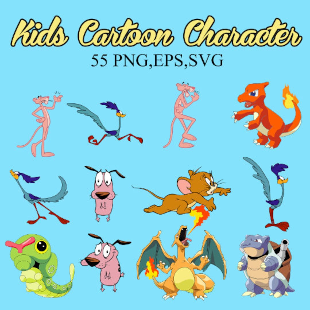 Cartoon Sticker PNG Pack, Cartoon Sticker Set, Cartoon PNG, Cartoon SVG ...