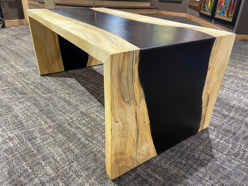 Epoxy Resin Double Waterfall Table - Etsy