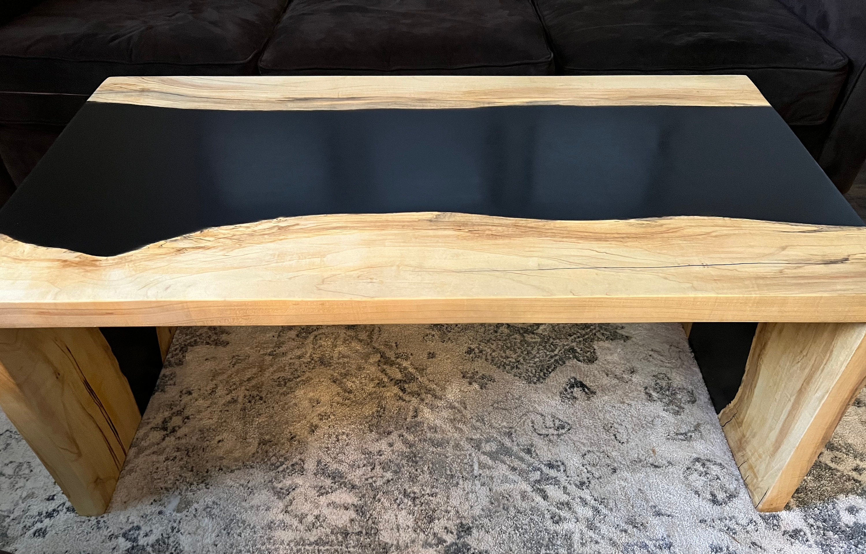 Epoxy Resin Double Waterfall Table - Etsy
