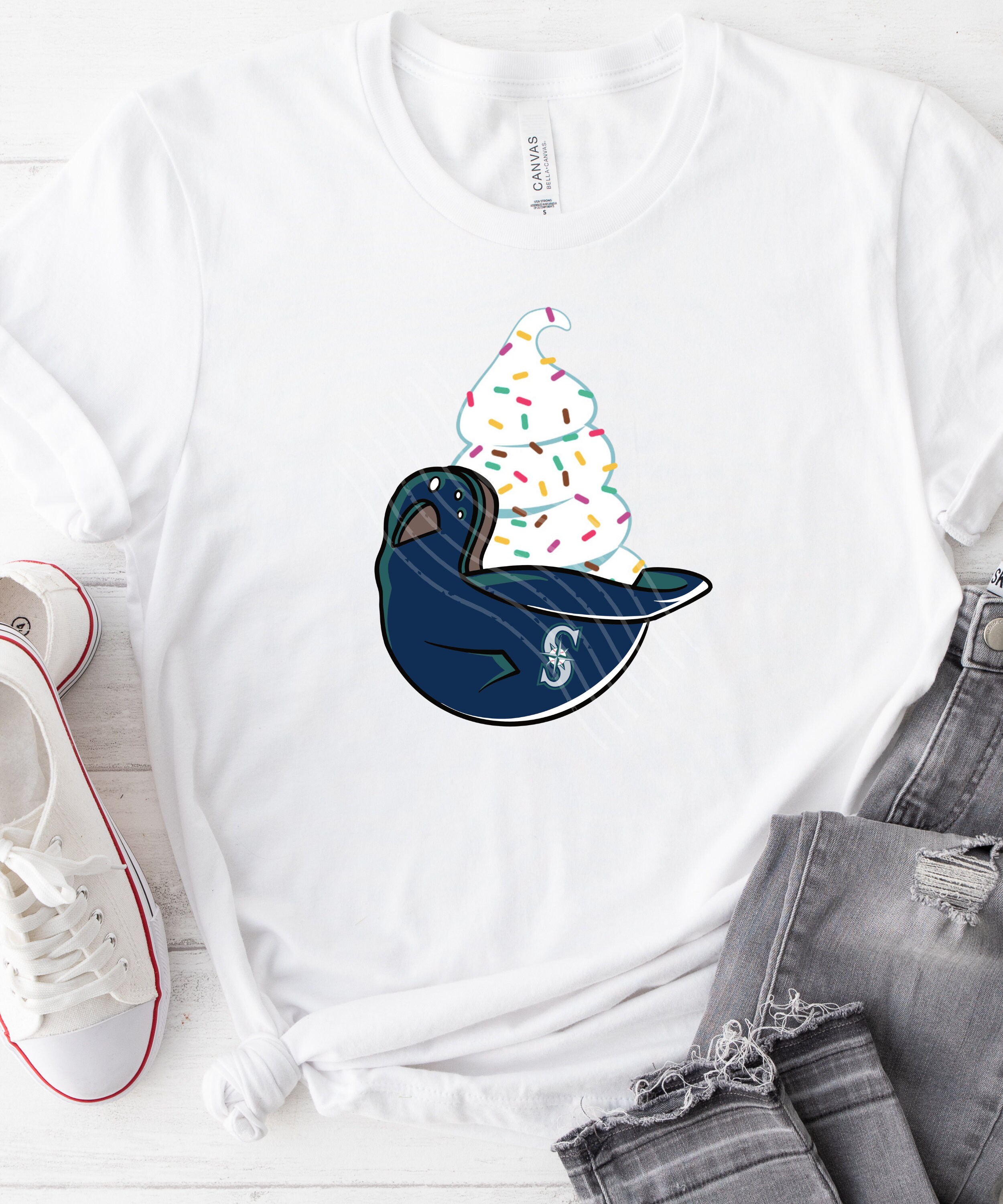 Seattle Baseball Ice Cream Helmet 2PNG Downloads - Etsy