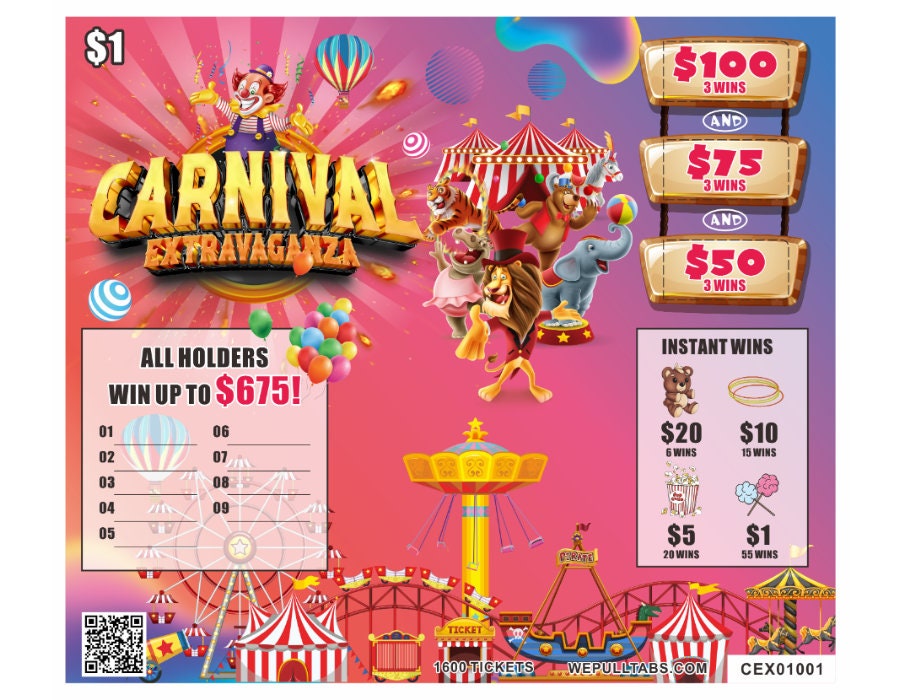 Pull Tabs Carnival Extravaganza 1pt Count 1600 - Etsy