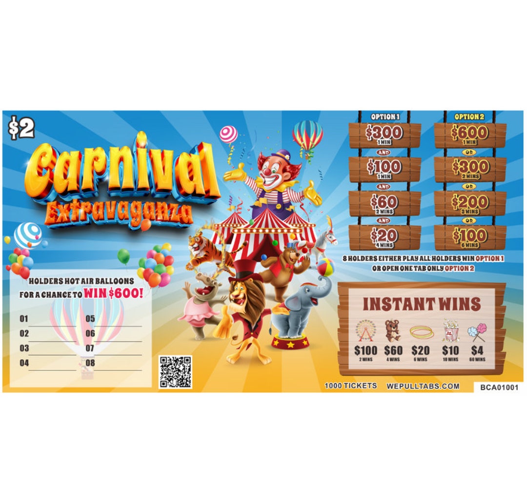 Pull Tabs Carnival Extravaganza 2pt Count 1000 - Etsy