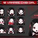 Vampire Girl 10 Pack Emotes (black Hair) - Etsy