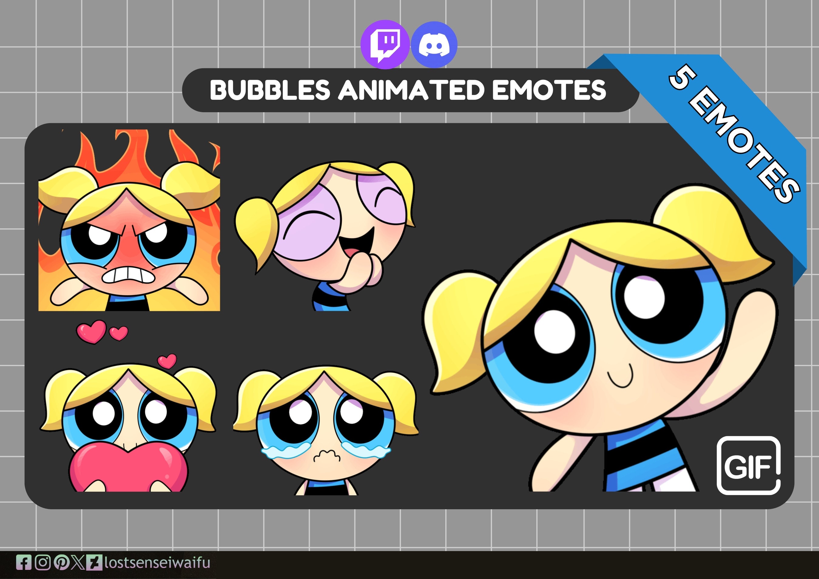 Bubbles 5 Pack Animated Emotes - Etsy