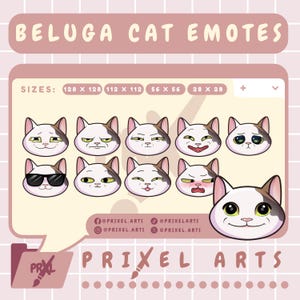 Beluga Cat Meme 10 Pack Emotes - Etsy