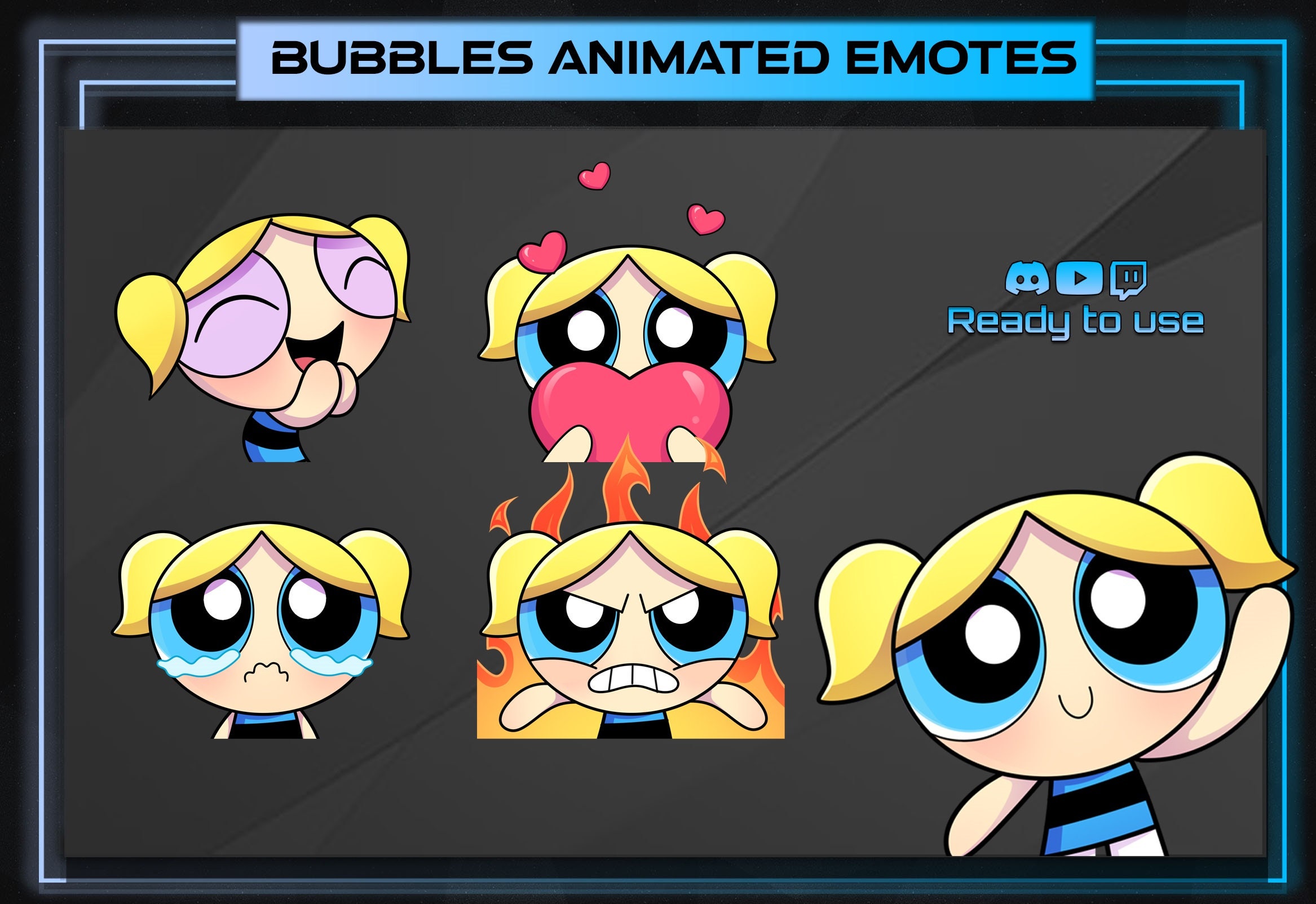 Bubbles 5 Pack Animated Emotes - Etsy