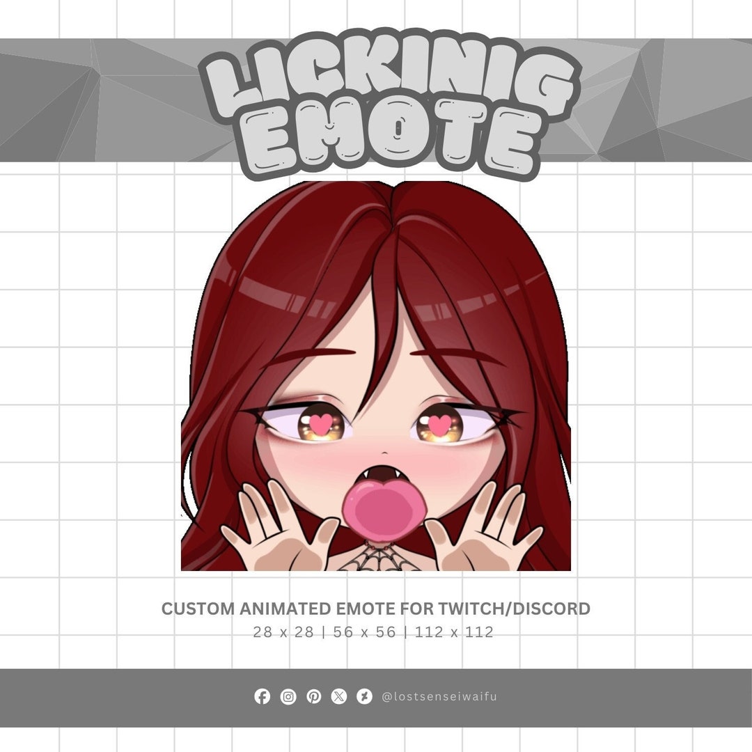 Custom Animated Chibi Girl Licking Emote - Etsy