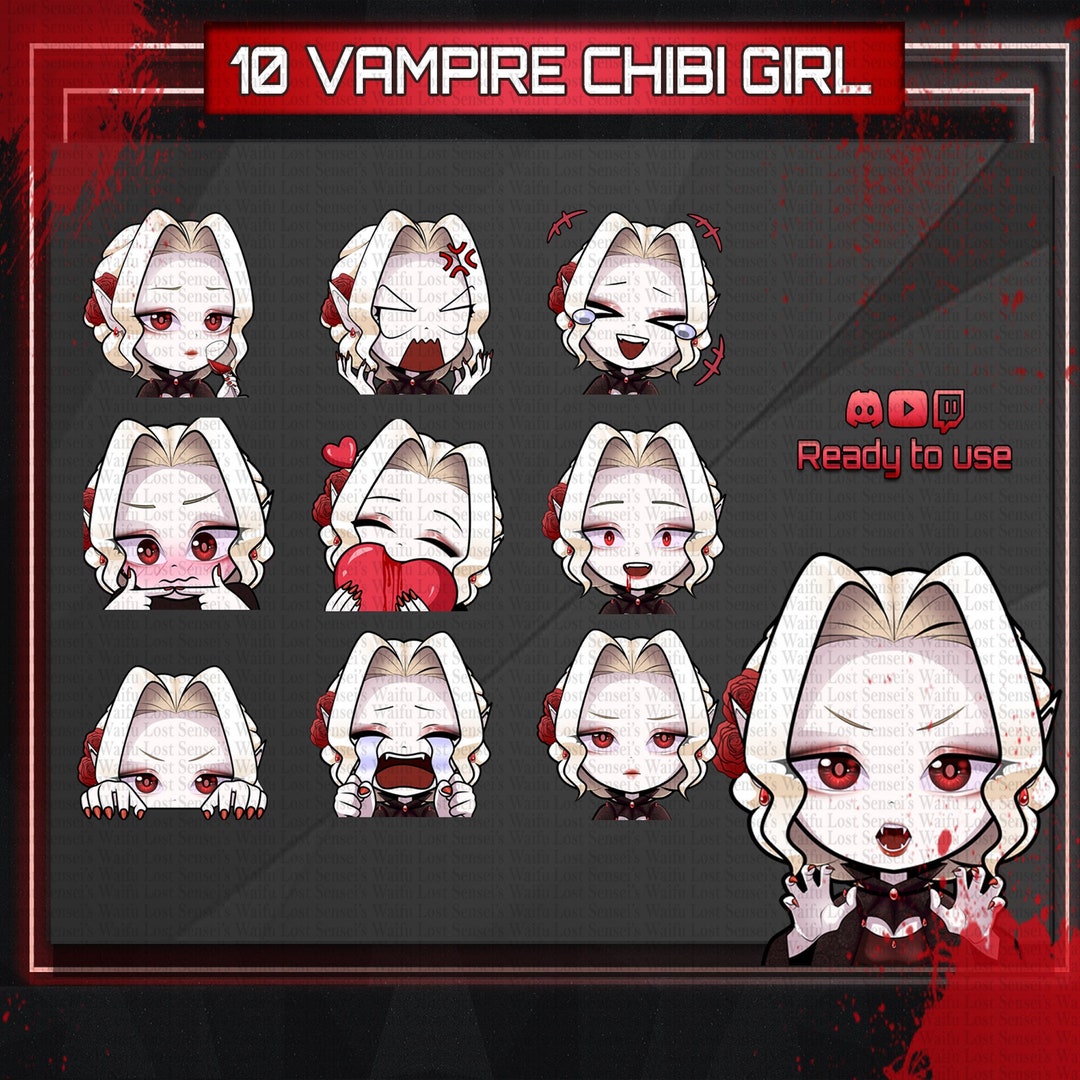 Vampire Girl 10 Pack Emotes - Etsy