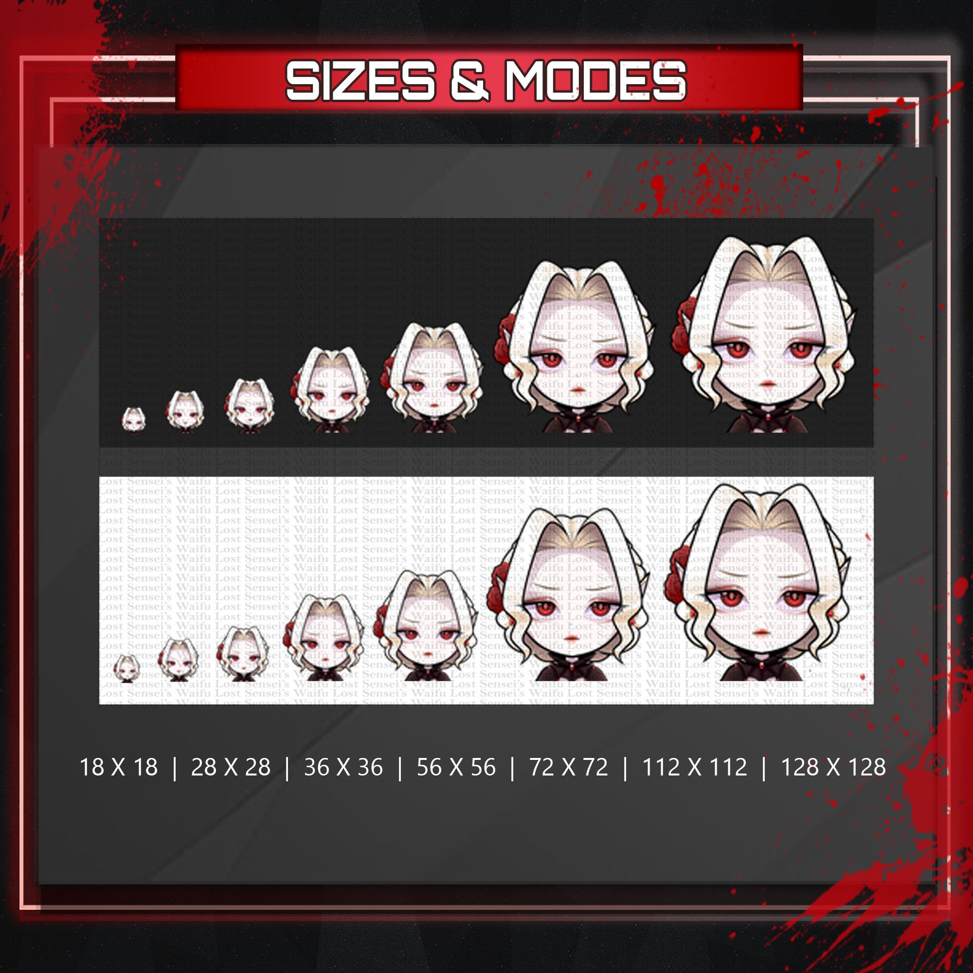 Vampire Girl 10 Pack Emotes - Etsy