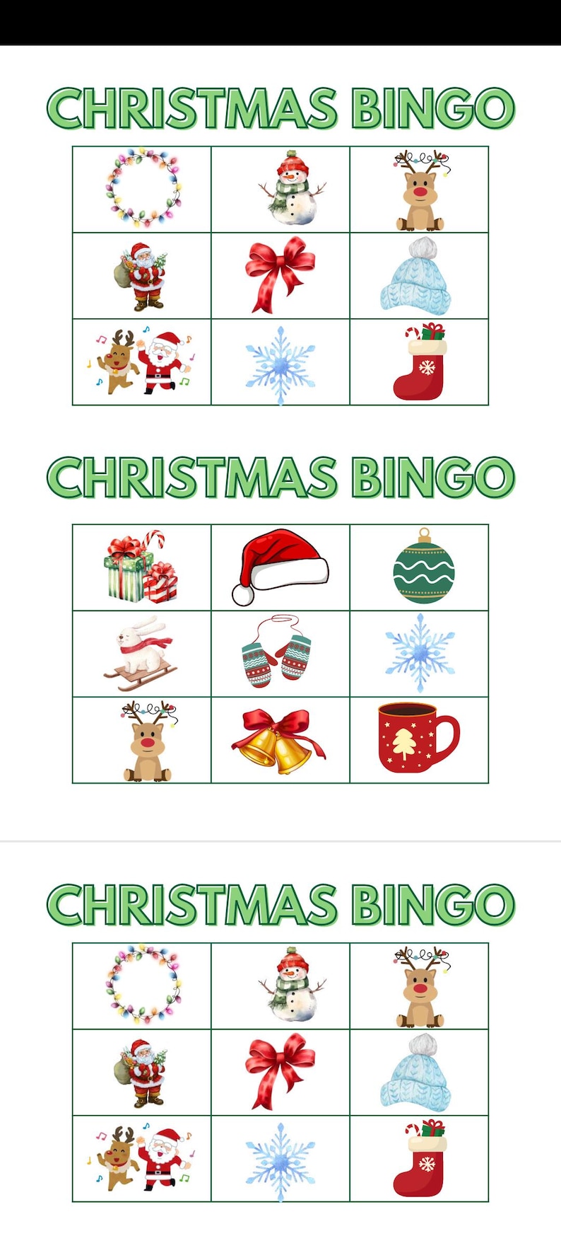 Printable Christmas Bingo Game – Fun and Easy Holiday Activity for Kids ...