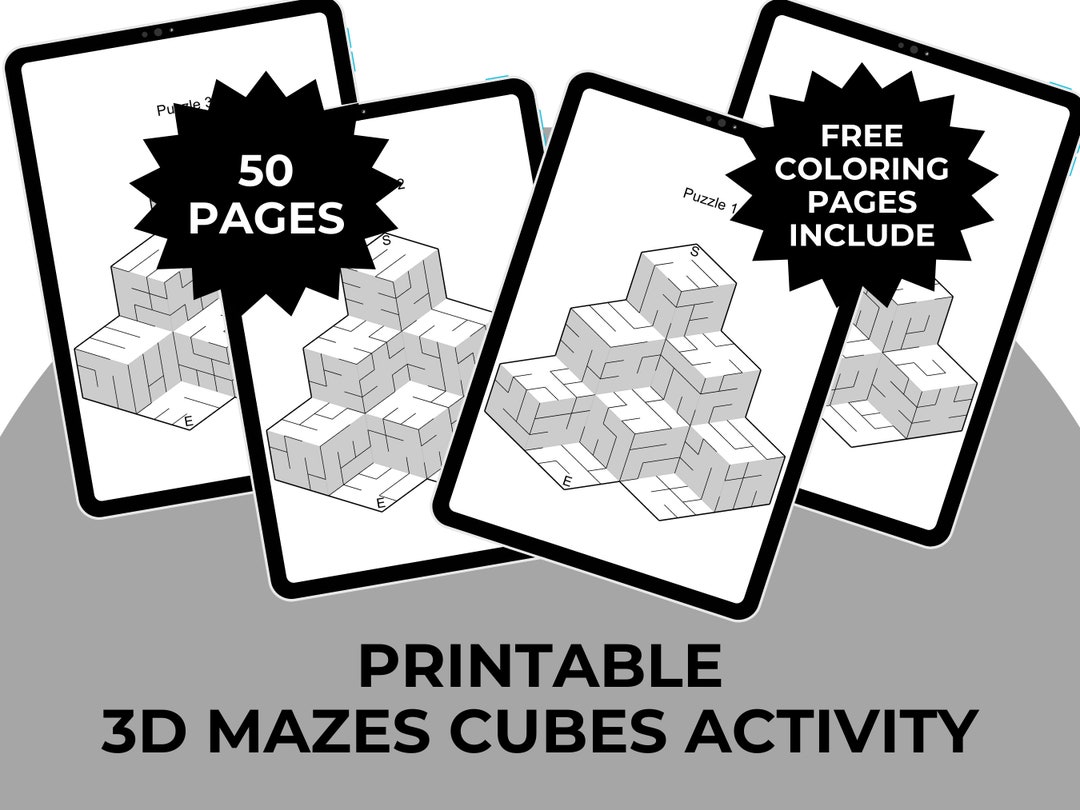 MAZE FOR KIDS 3D Maze Cube Activity, Maze Puzzle, Maze Puzzle Book, the ...
